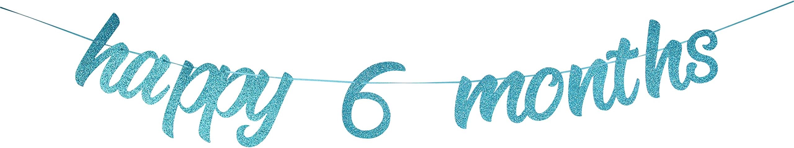 Amazon.com: Happy 6 Months Banner,Half Way to One Banner, Baby's 6 ...