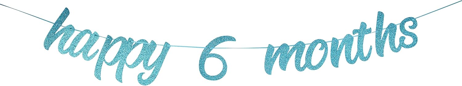 Amazon.com: Happy 6 Months Banner,Half Way to One Banner, Baby's 6 ...