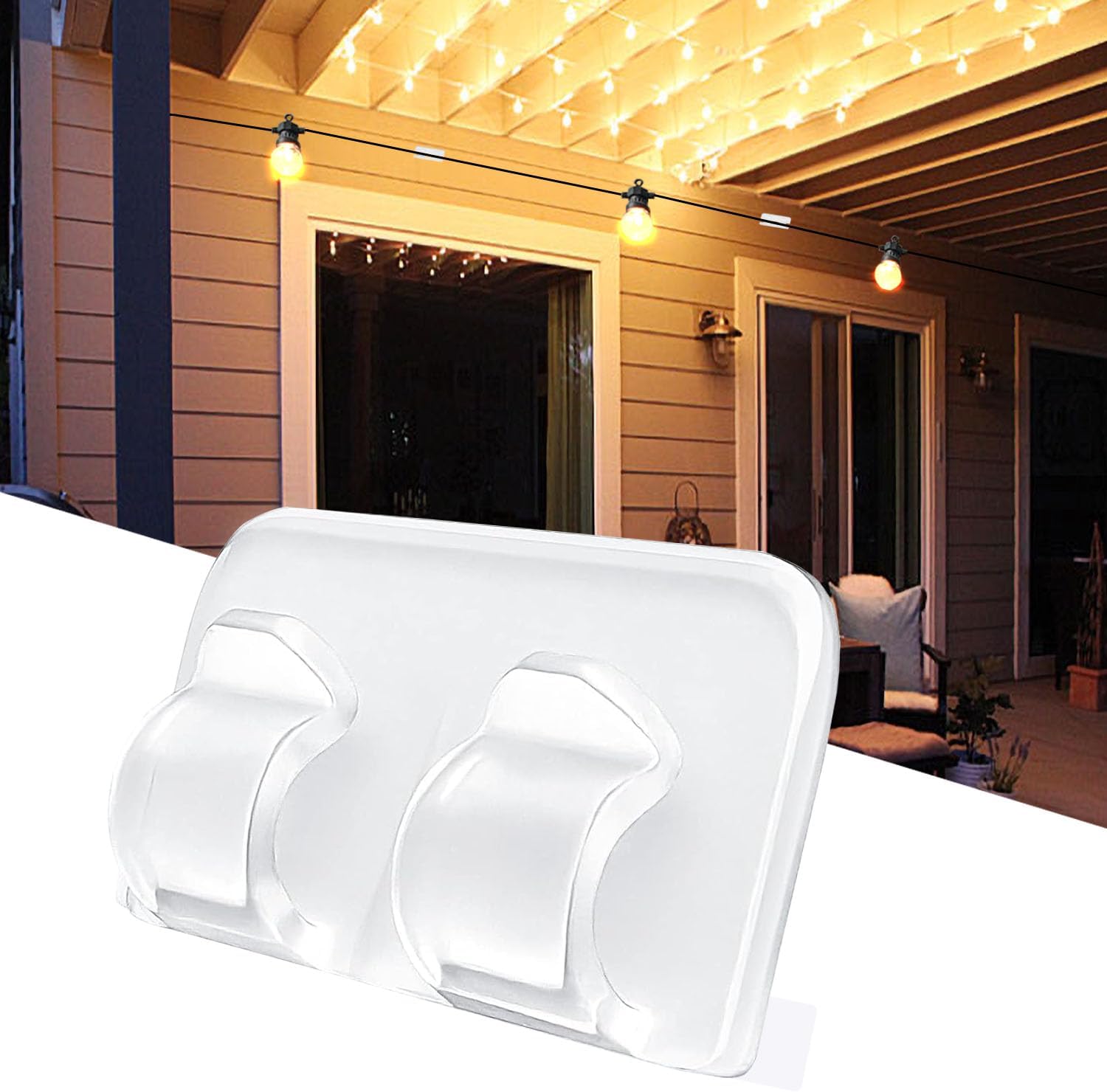 Amazon.com: XUELUN Hooks for Outdoor String Lights Clips Clear，50PCS ...