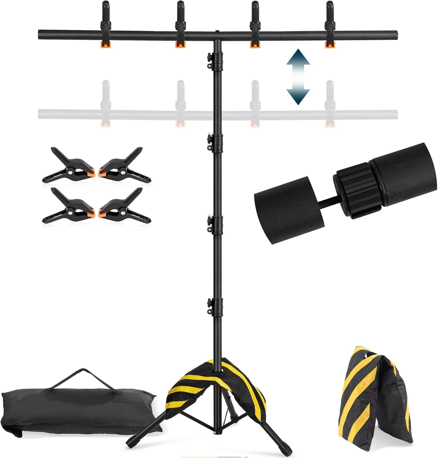 Amazon.com : OPKING T-Shape Portable Backdrop Stand 6x3FT, Adjustable ...