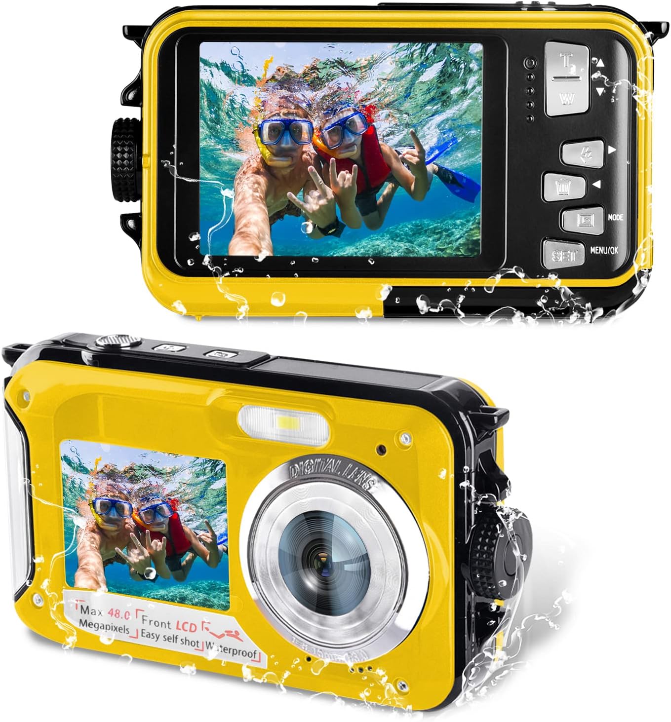 Amazon.com : Waterproof Camera, 2.7K Full HD Underwater Camera, Digital ...
