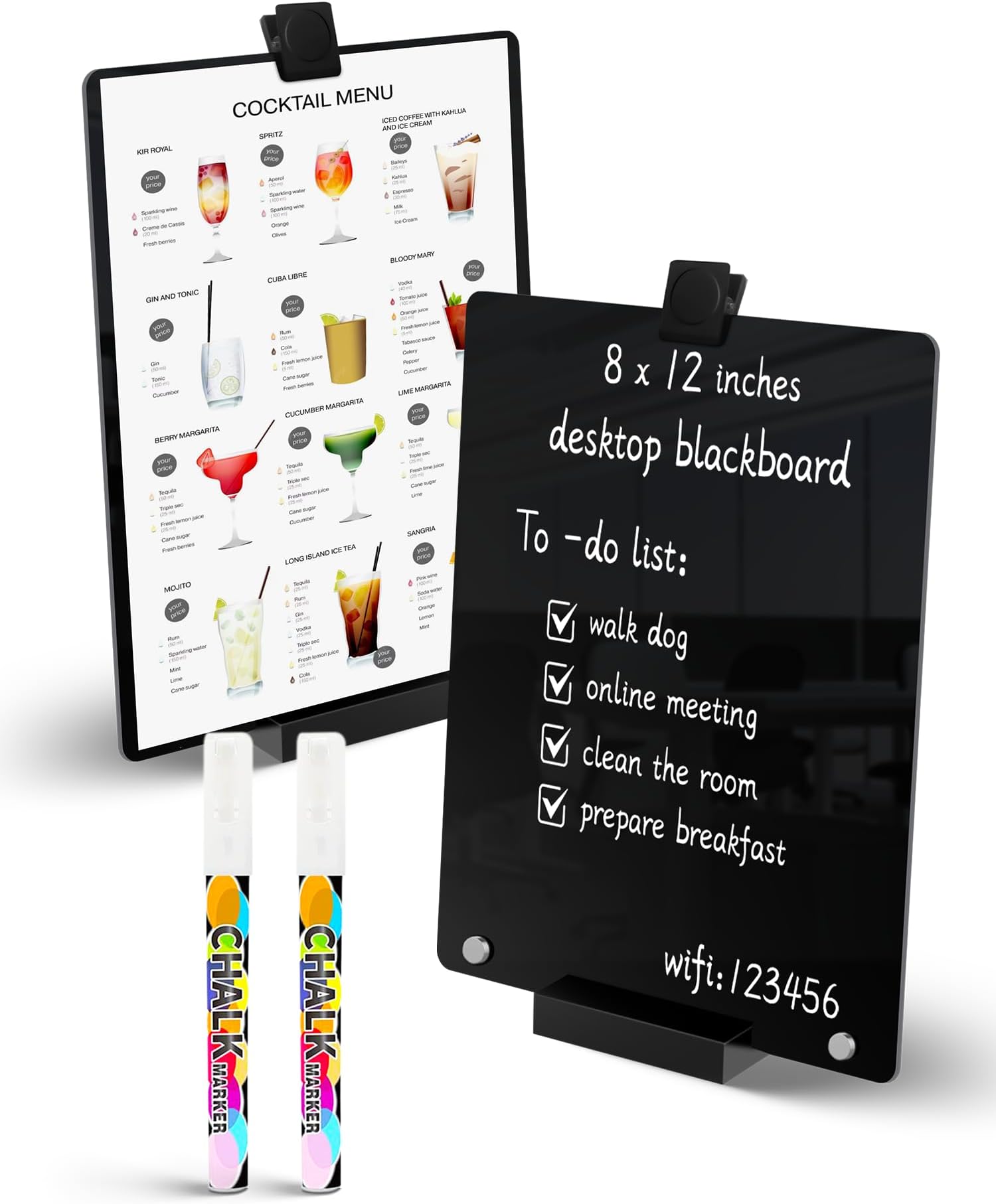 Amazon.com : Acrylic Dry Erase Board with Stand – 10"x12" Desk ...