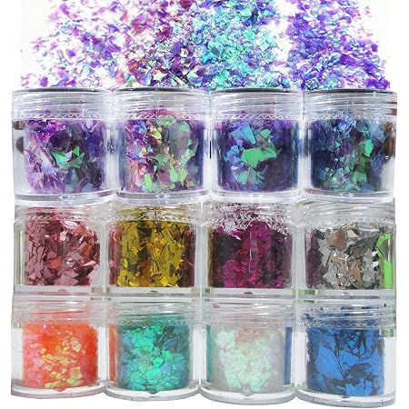 Amazon.com: Chameleon Flakes Color Shifting, 8 Color Changing Pigment ...