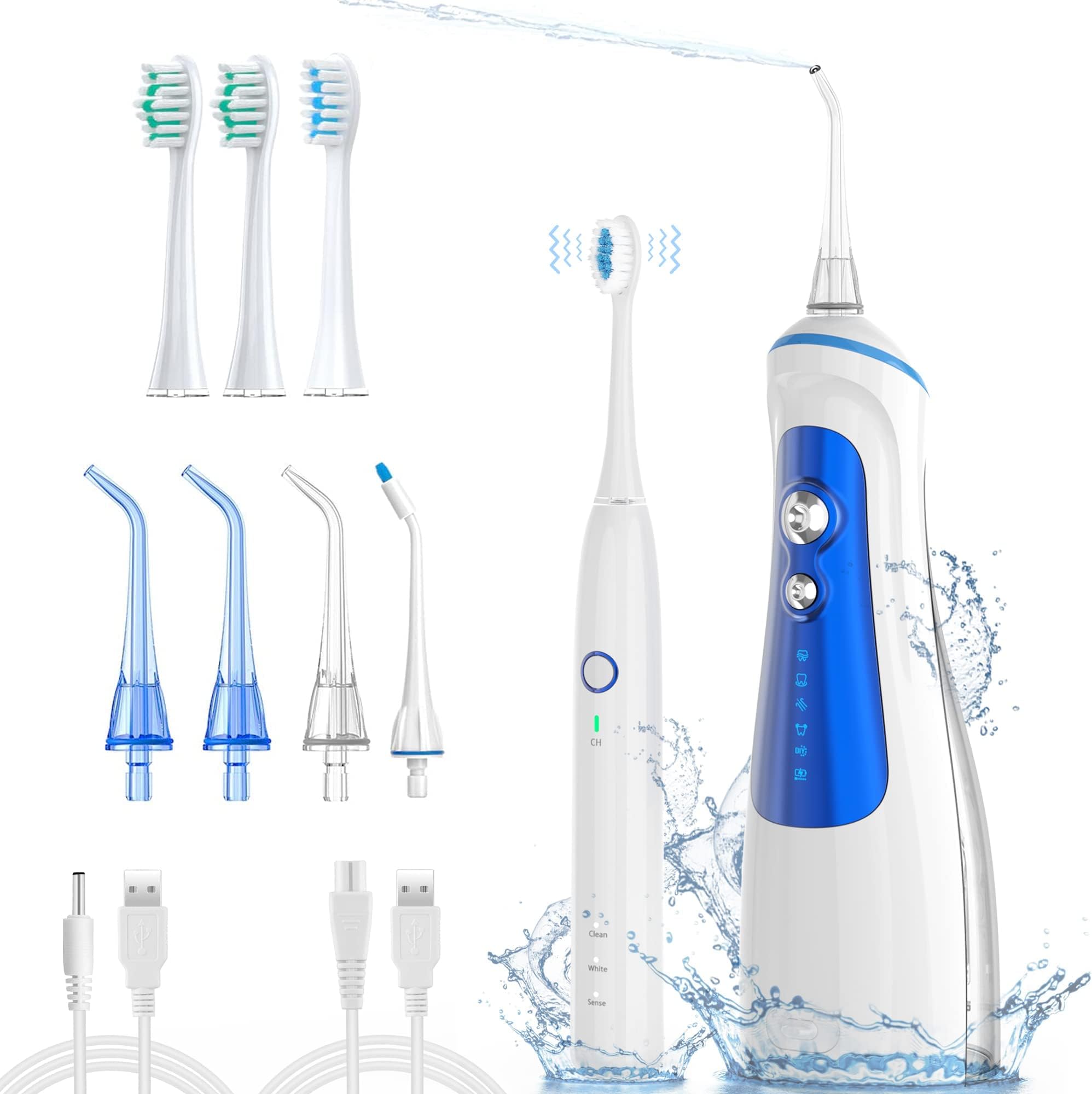 Amazon.com: Water Flosser for Family Use 3 Jet Tips & 3 Toothbrush for ...