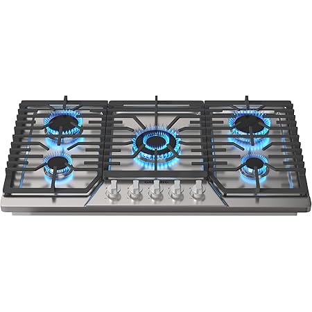 Amazon.com: CASAINC 36 inch Gas Cooktop with 5 Power Burners, Built-in ...