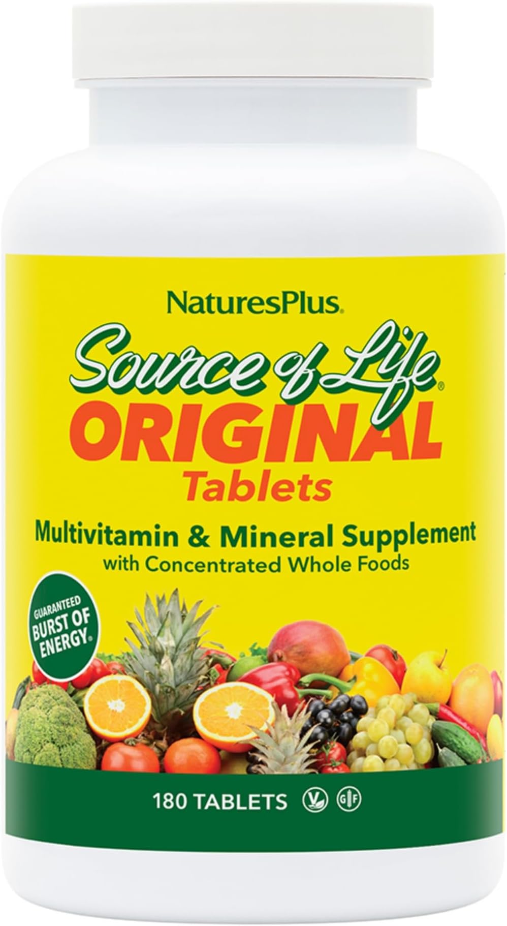 Amazon.com: Natures Plus Source of Life - 180 Tablets - Multivitamin ...