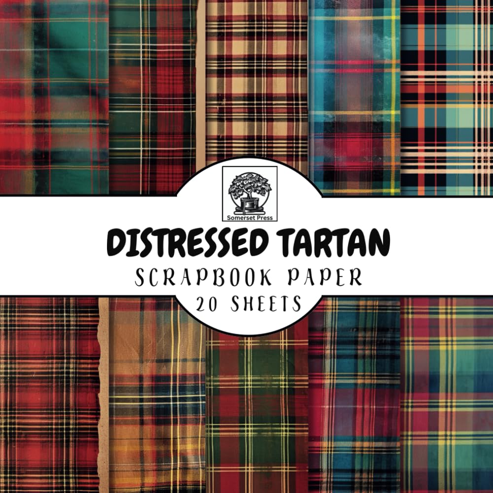 Distressed Tartan Scrapbook Paper: 20 Double-Sided Distressed Tartan ...