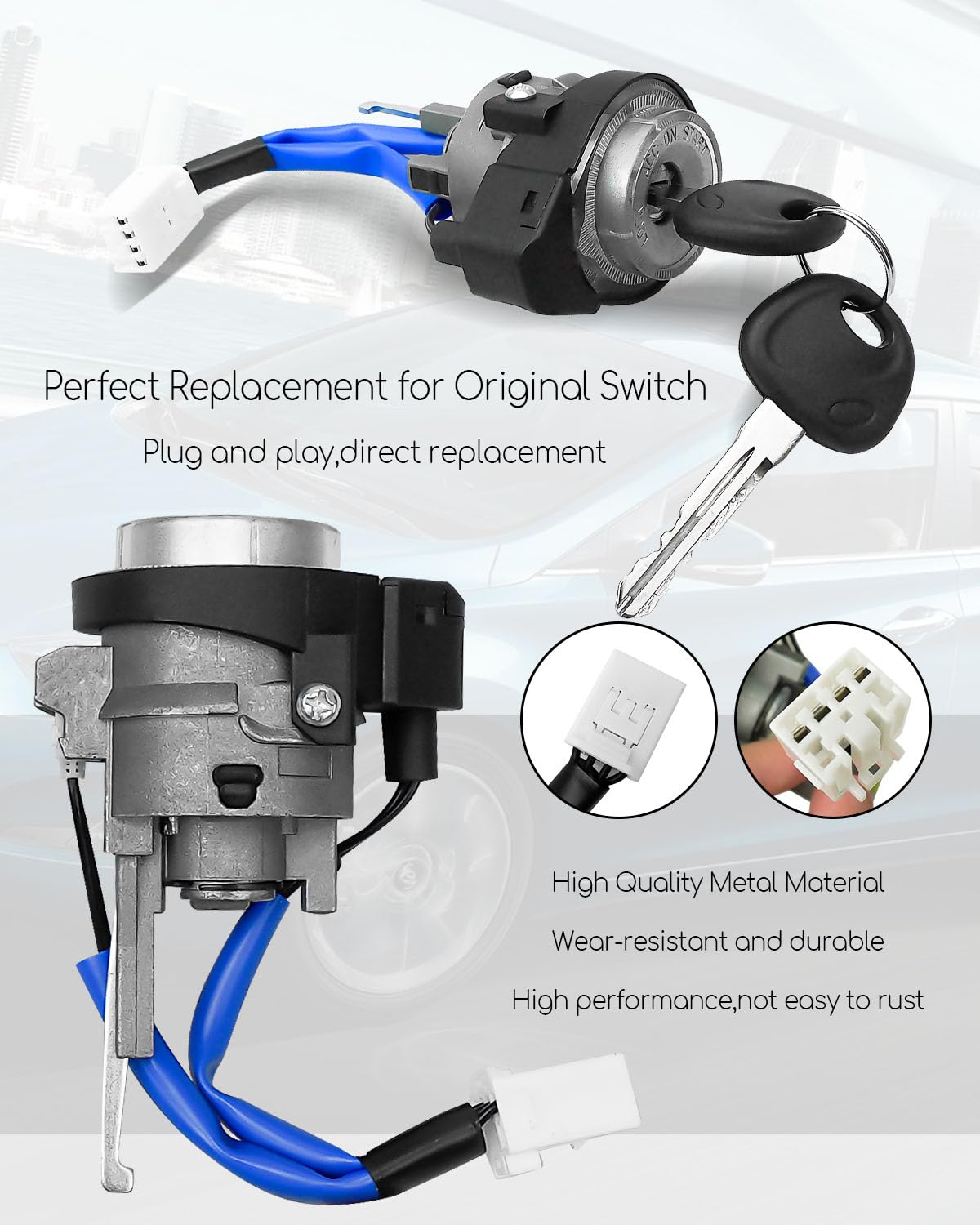Elantra Coupe Ignition Lock Ignition Lock Cylinder Switch With Keys For ...