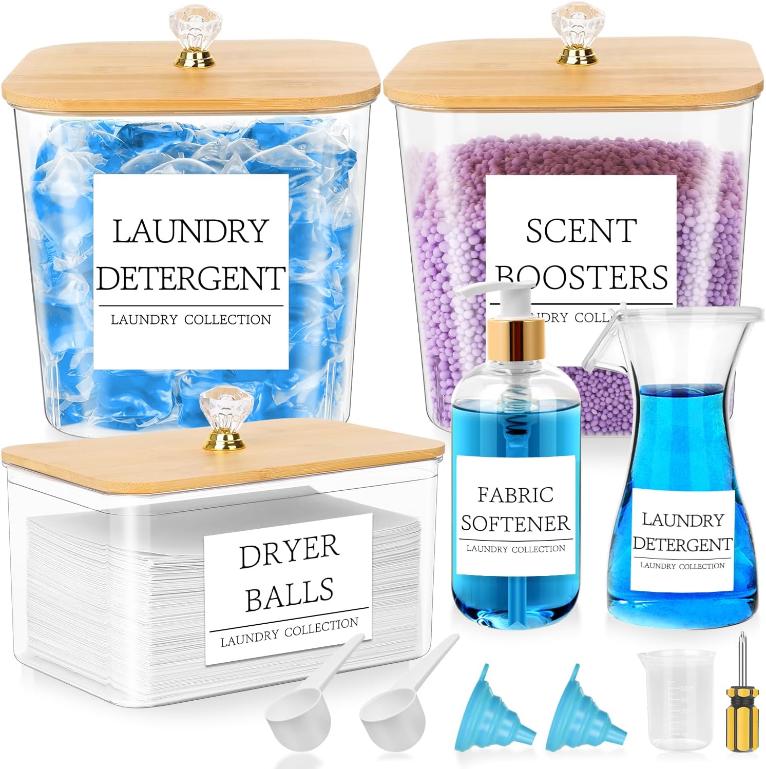 Amazon.com: 3+1 Pack Laundry Pods Container,Clear Laundry Room ...