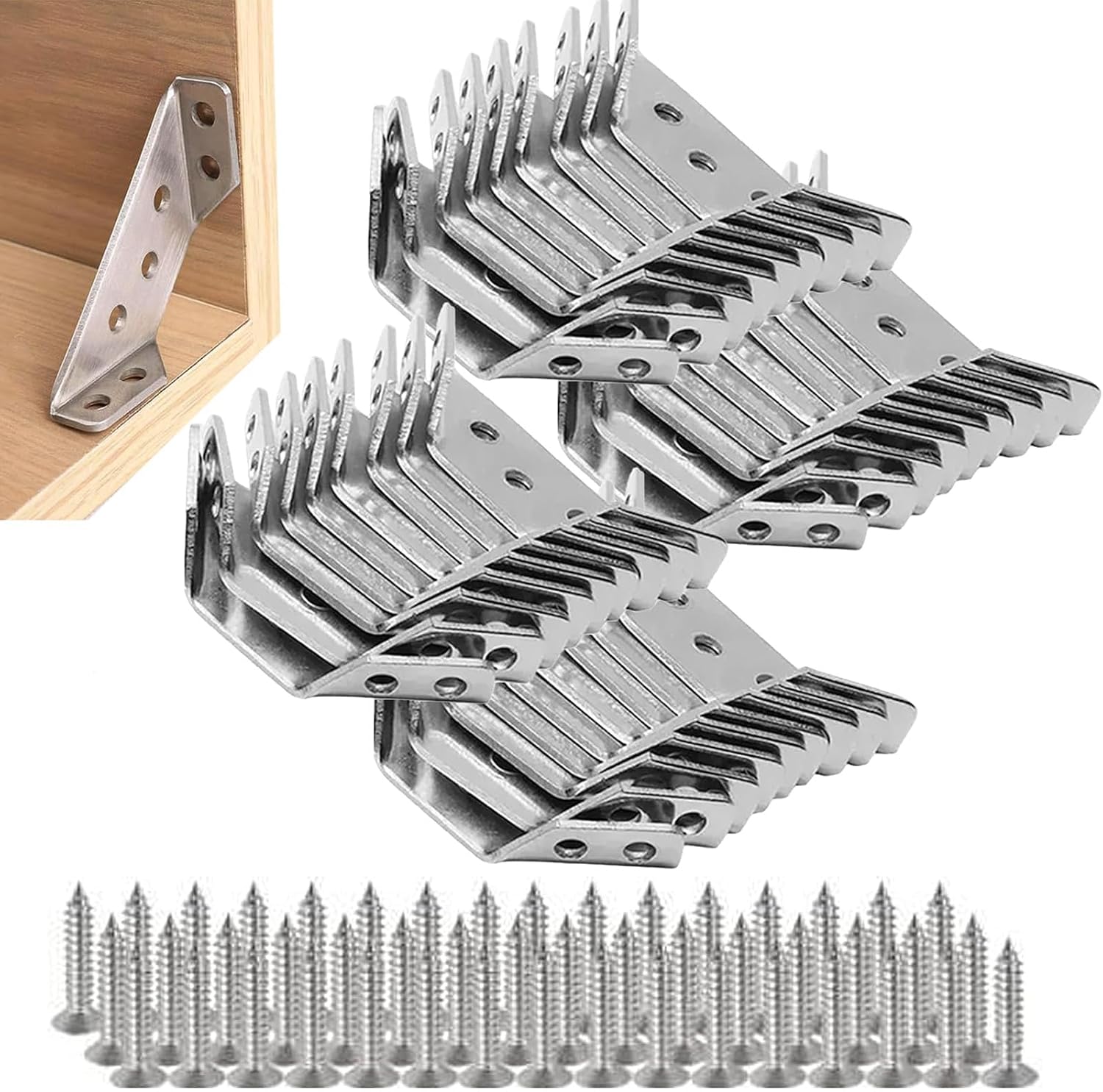 Amazon.com: Universal Stainless Steel Furniture Corner Connector ...