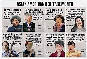 Amazon.com: XEDYYYI Asian Leaders Posters, AAPI Heritage Month Posters ...
