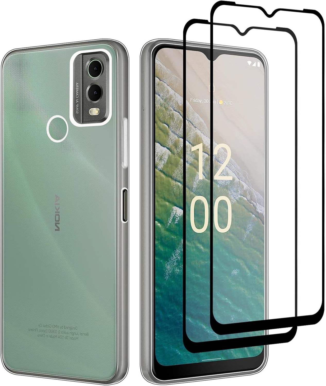 32nd Tempered Glass Screen Protector for Nokia C32-2-Pack: Amazon.co.uk ...