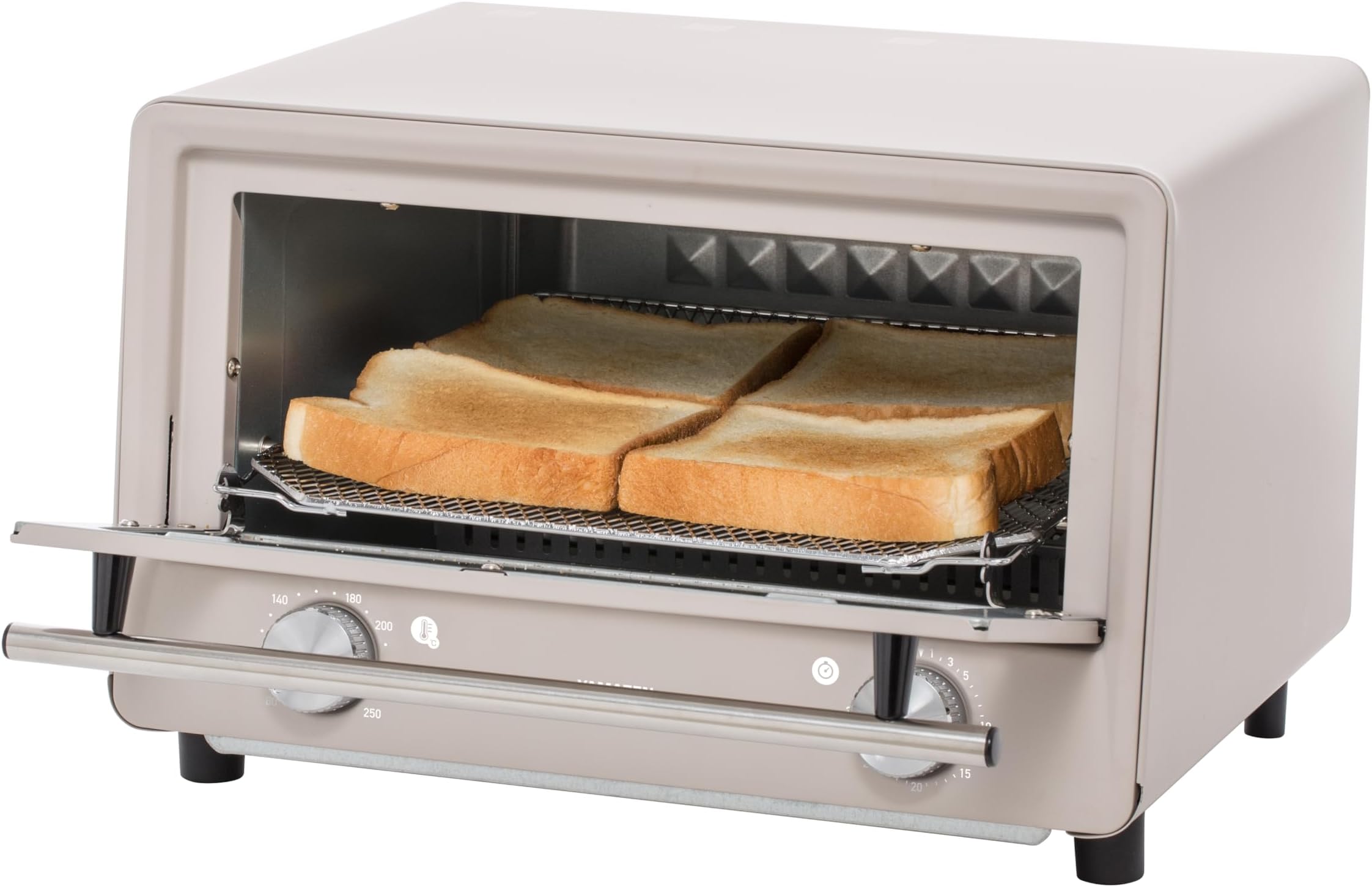 Amazon | 【Toffy/トフィー】 遠赤ヒーターオーブントースター K-TS3 (アッシュホワイト) 遠赤外線ヒーター 3段階温度調節 タイマー付き コンパクト レトロ かわいい ...
