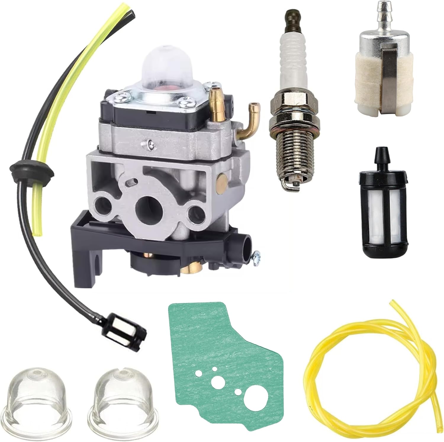 GX25 Carburetor Gasket Fuel Filter Spark Plug Primer Bulb Kit ...