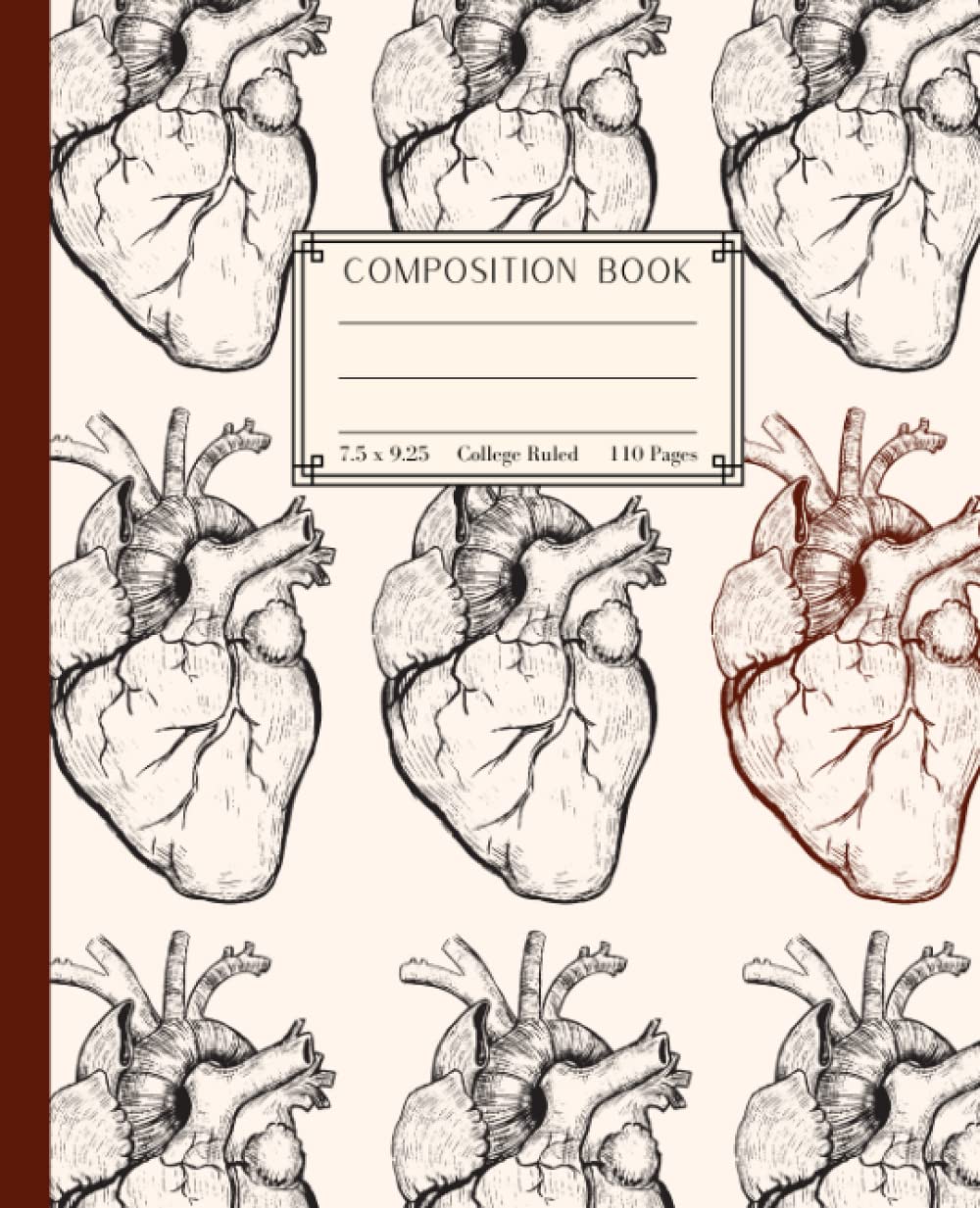 Anatomical Heart Composition Notebook College Ruled: Heart Notebook for ...