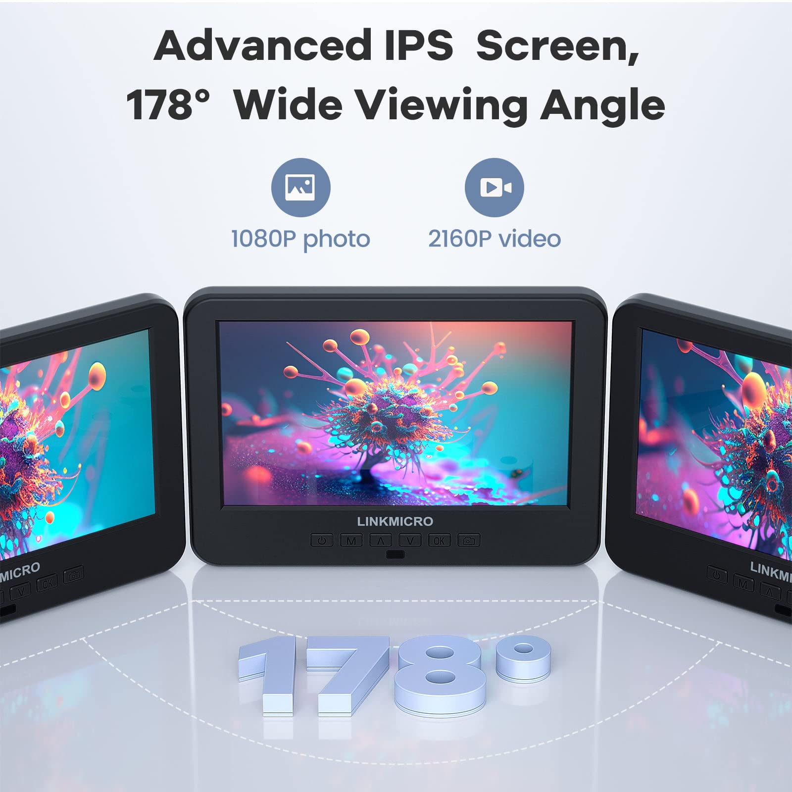 Snapklik.com : HDMI Digital Microscope 3 Lens 4000X, LINKMICRO LM246SP ...