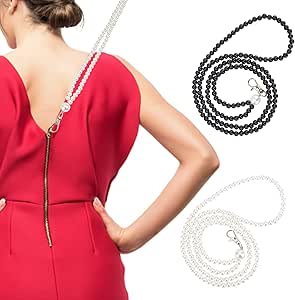 AMIJOUX 2 Pcs Zipper Pull Helper, Dress Zipper Puller, Pearl Clothes ...