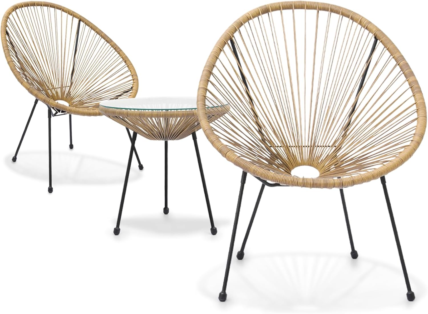 Amazon.com: Athena Collection 3Pcs Outdoor Acapulco Patio Set, Modern ...