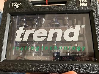 Trend 12 Piece Router Cutter Starter Set, 1/4 Inch Shank, Tungsten ...