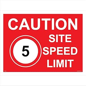 CS014 CAUTION 5 MPH MILES PER HOUR SITE SPEED LIMIT TRAFFIC CONTROL ...