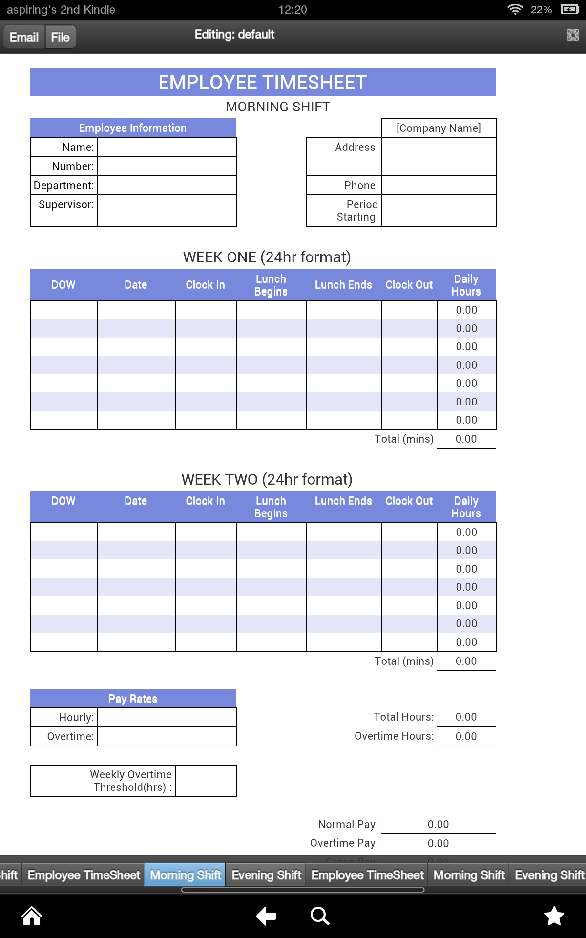 Employee Timesheets - App on Amazon Appstore