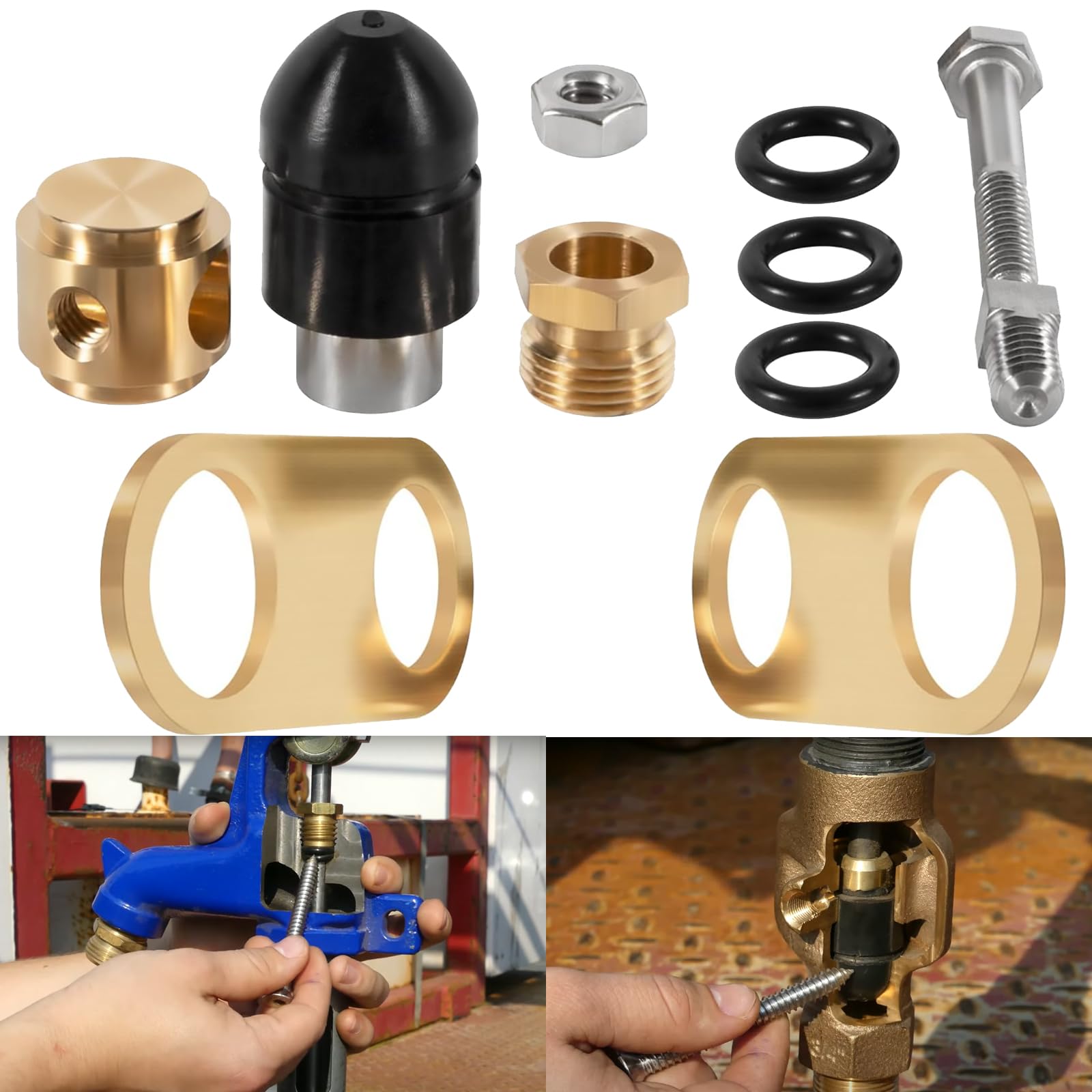 Amazon.com: 9401324 Yard Water Hydrant Repair Kit & 8842 Plunger Fit ...