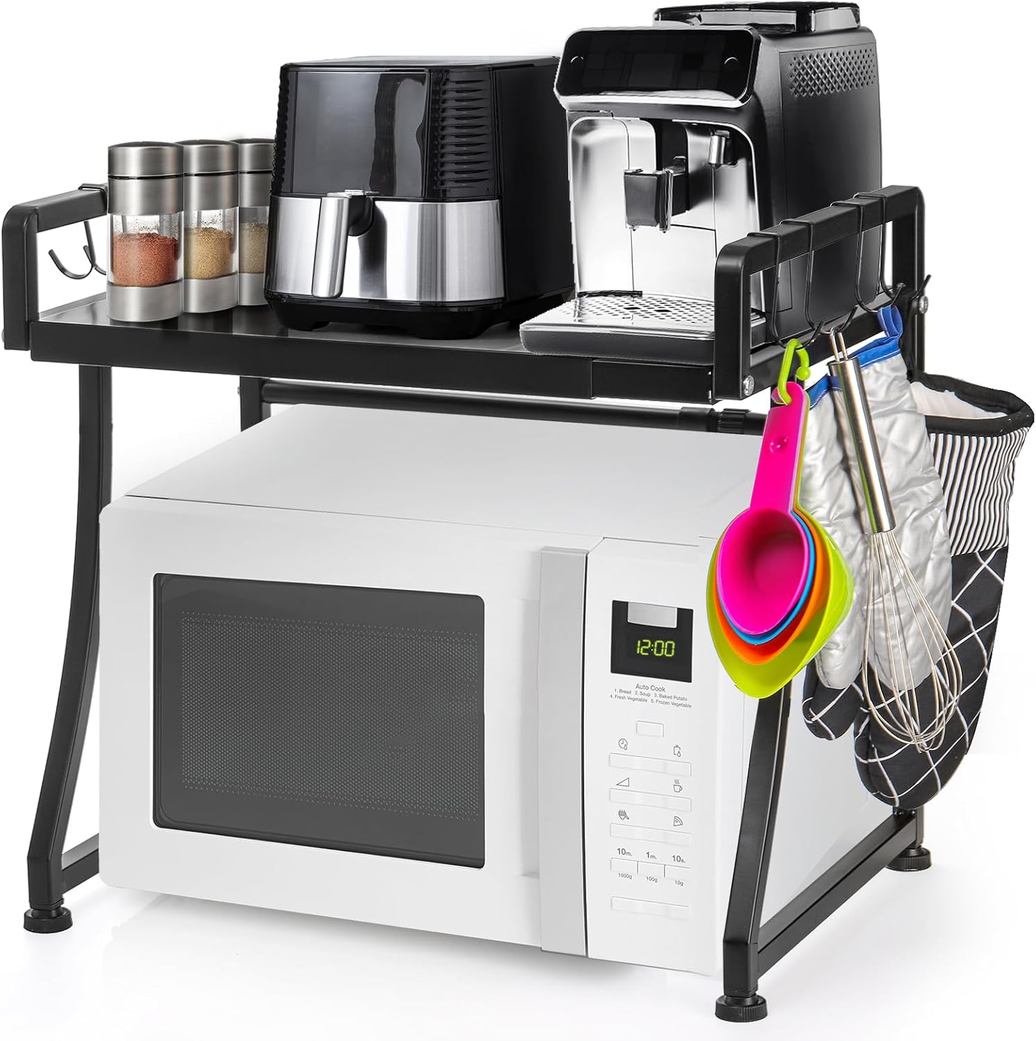 Amazon.com - DEAYOU Microwave Oven Rack, Extendable Toaster Stand ...