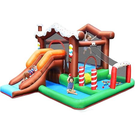 BeBoP Ultimate Combo Large Kids Garden Bouncy Castle and Slide : Amazon ...