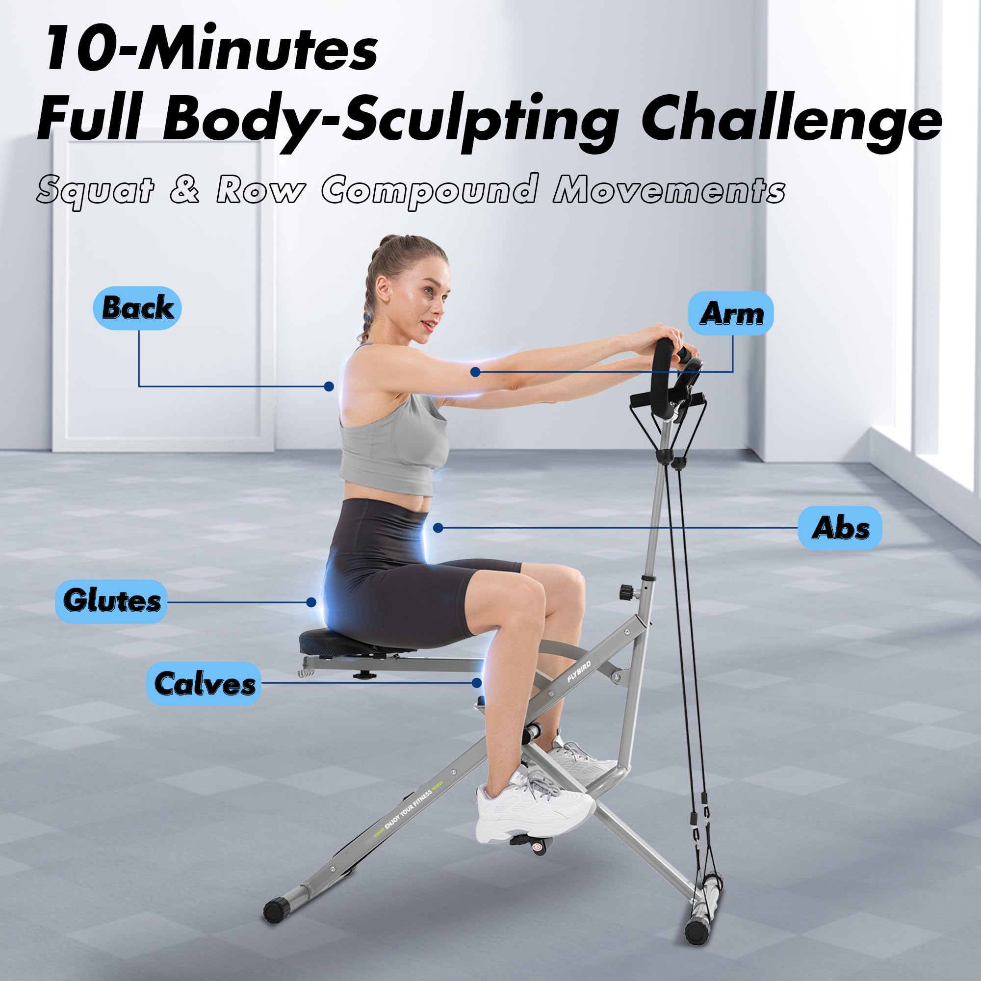 Snapklik.com : Squat Machine For Home, Squat Rowing Machine For Glute ...