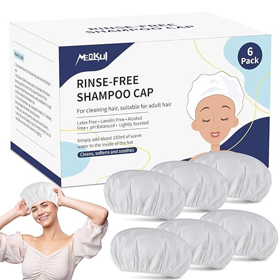 Amazon.com : MEOKUI 2024 Shampoo Caps No Rinse, Portable Rinse Free ...