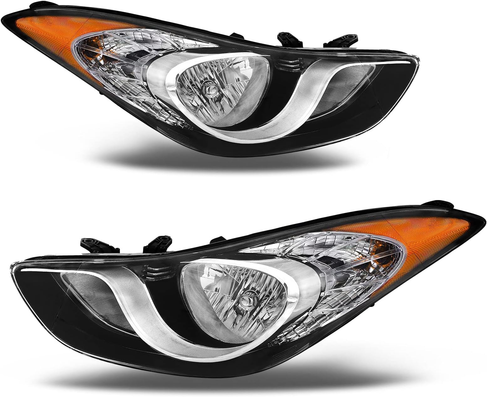Amazon.com: telpo Headlight Assembly Fit For 2011-2013 Hyundai Elantra ...