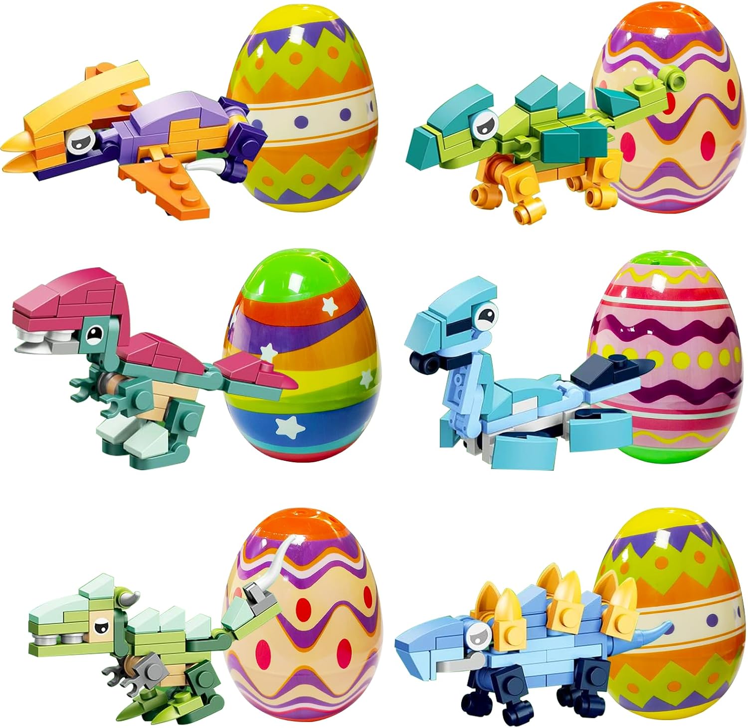 Amazon.com: eboozone 6 Pack Toy Filled Easter Eggs, Prefilled Easter ...