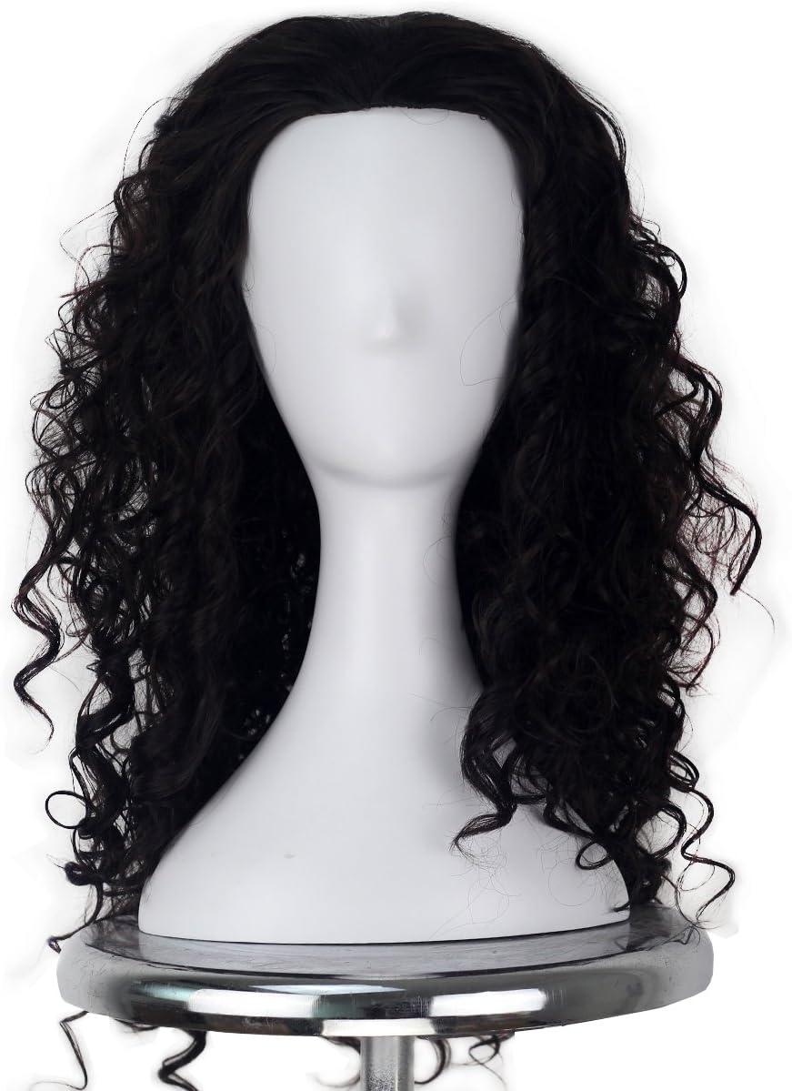 Amazon.com: M MISS U HAIR Medium Long Curly Dark Brown Wig for Men ...