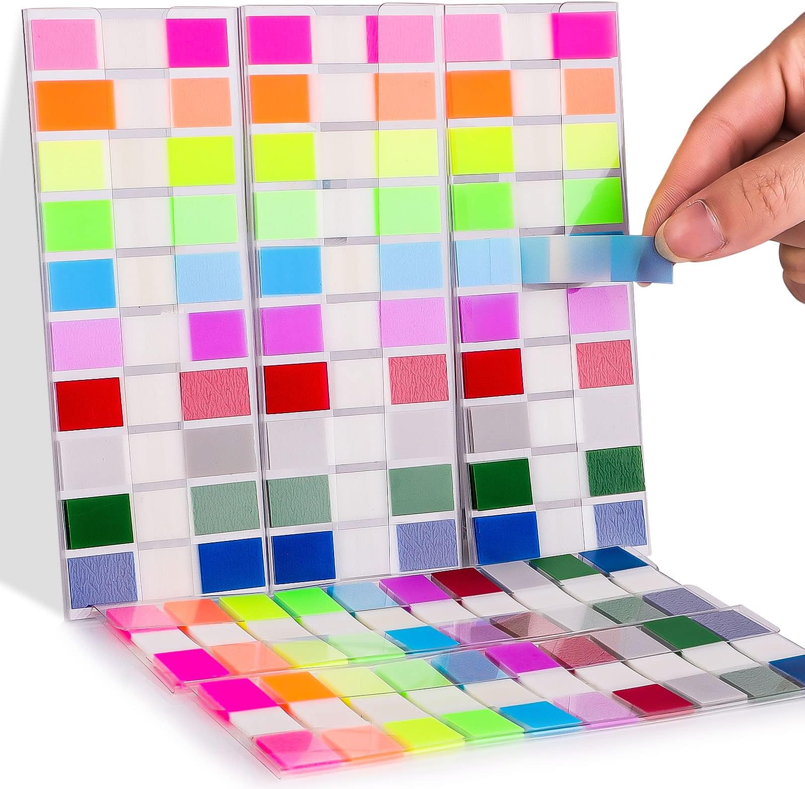 Hoiny 1000 Pcs Sticky Tabs, Colourful Book Tabs, Writable Index Tabs ...