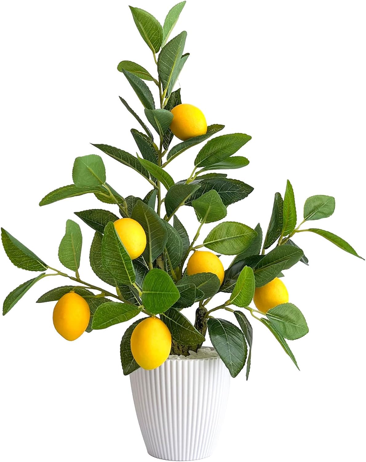 Amazon.com: Epicpetal Fake Lemon Tree Decor, Fake Plants in Pot for ...