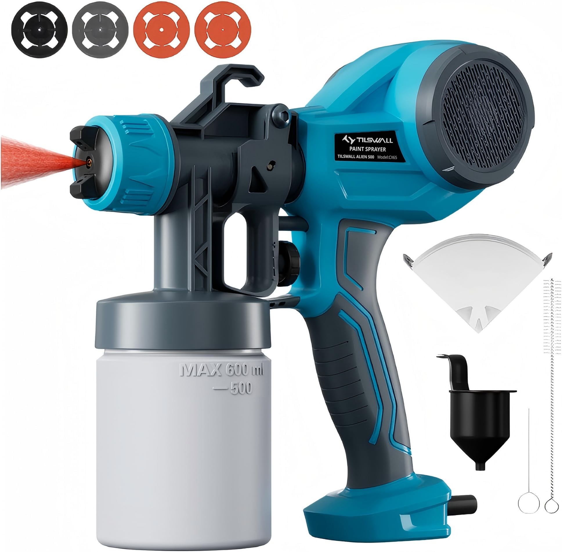 Amazon.com : Paint Sprayer,700W HVLP Electric Spray Paint Gun with 10 ...