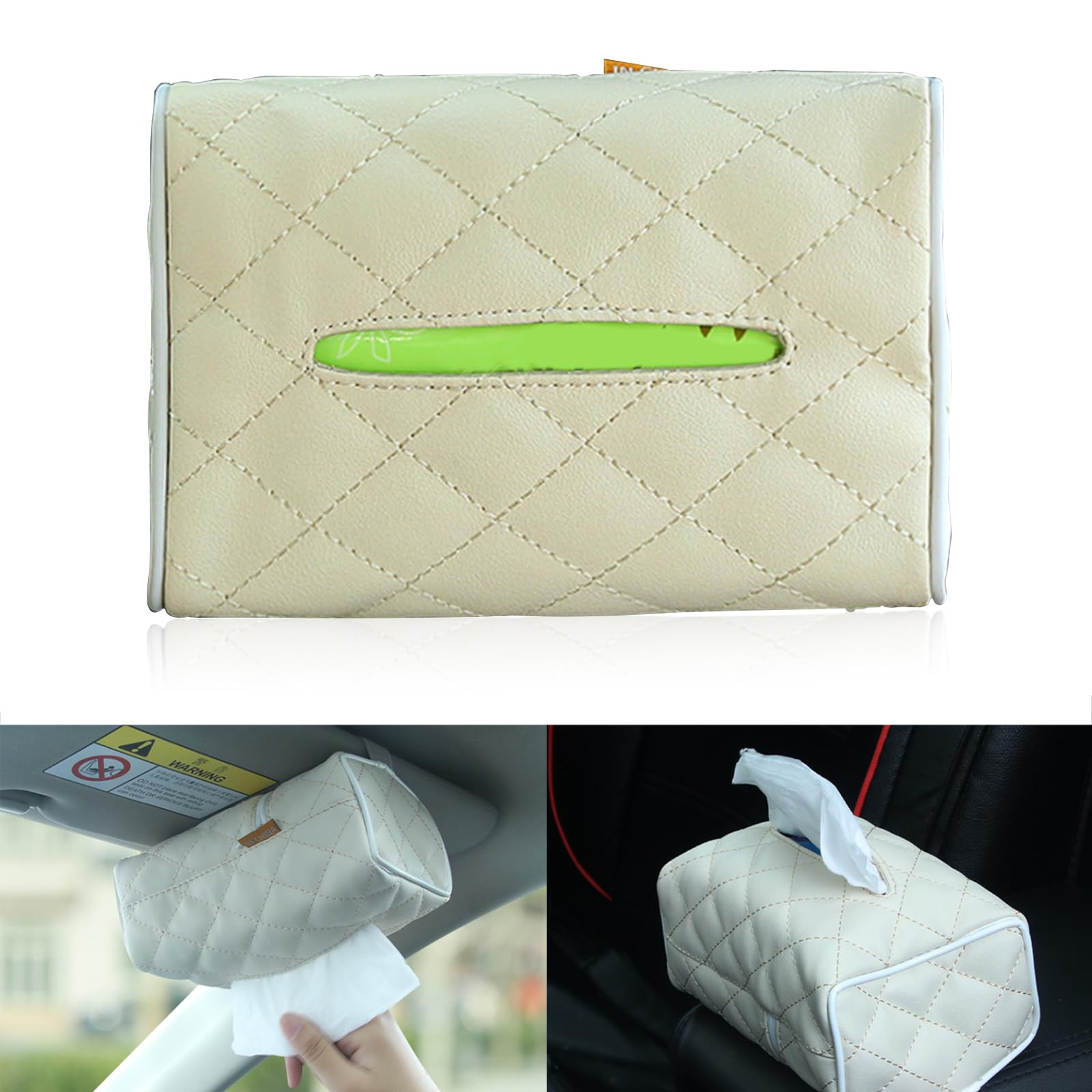 Amazon.com: Fogfar 1 PC Car Tissue Holder, 6.2In x 4.3In Tissue Box ...
