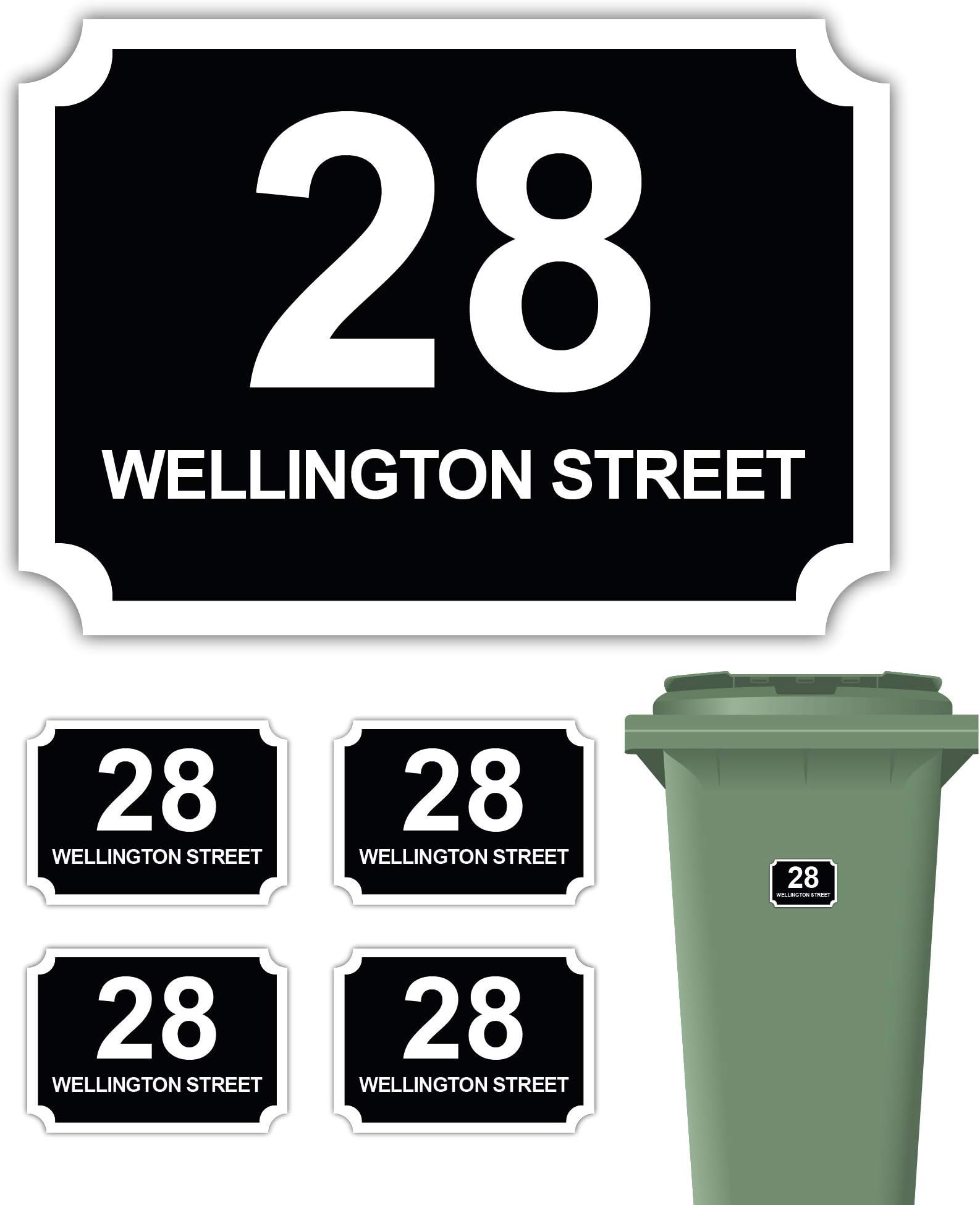 House Number/Road Post Box Letterbox Wall Art Sticker, Decal, Graphic ...