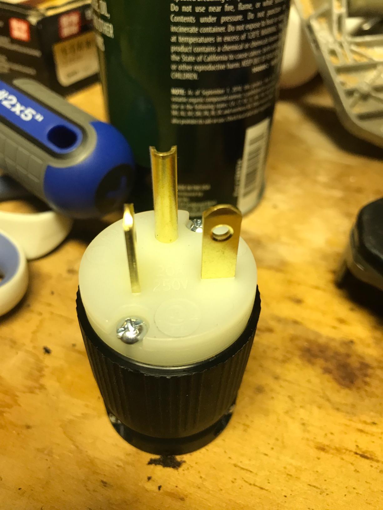 NEMA 6-20P Replacement Plug Easy Assembly - Durable Nylon Construction ...