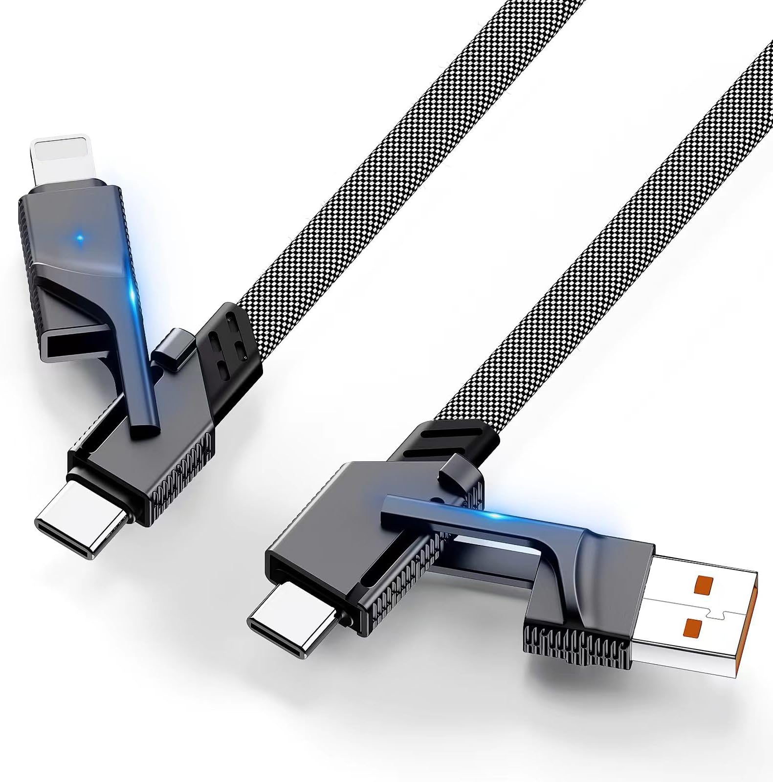 Amazon.com: Monoprice Flat Apple MFi Certified Lightning to USB Type-A ...