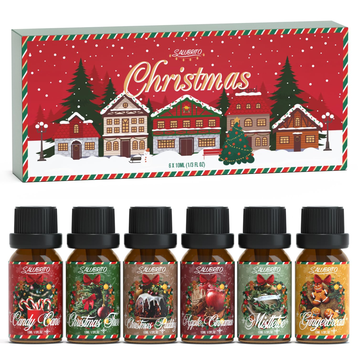 Amazon.com: SALUBRITO Christmas Fragrance Oils Set, Winter Essential ...