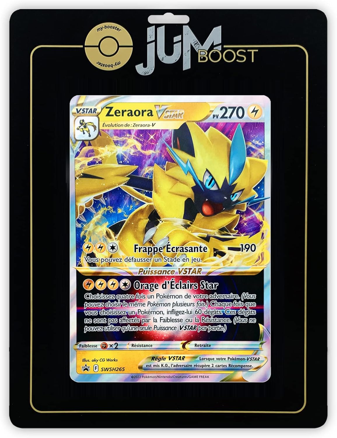 Zeraora VSTAR SWSH265 - Full Art - Jumbo - Myboost X Epée et Bouclier ...