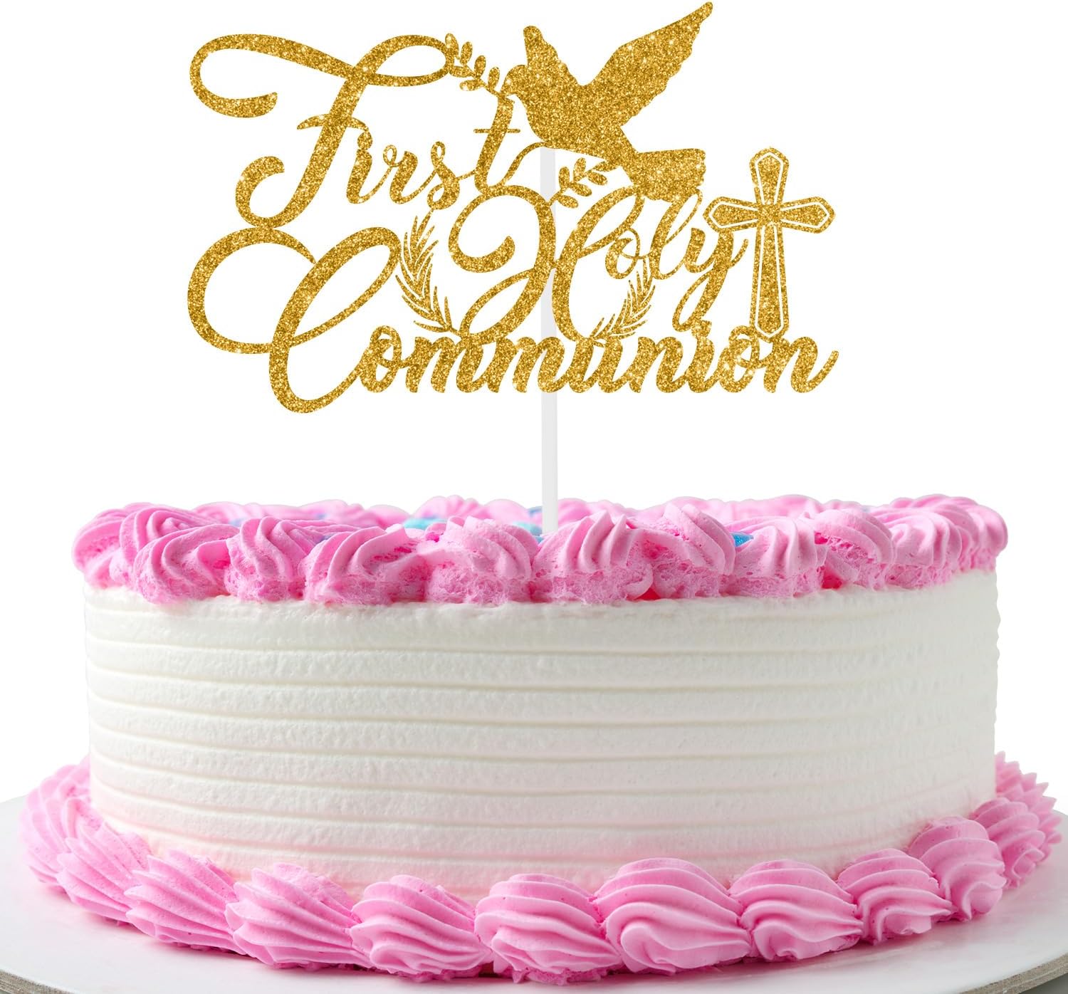 First Holy Communion Cake Topper, Shining Baptism Cake Topper First ...