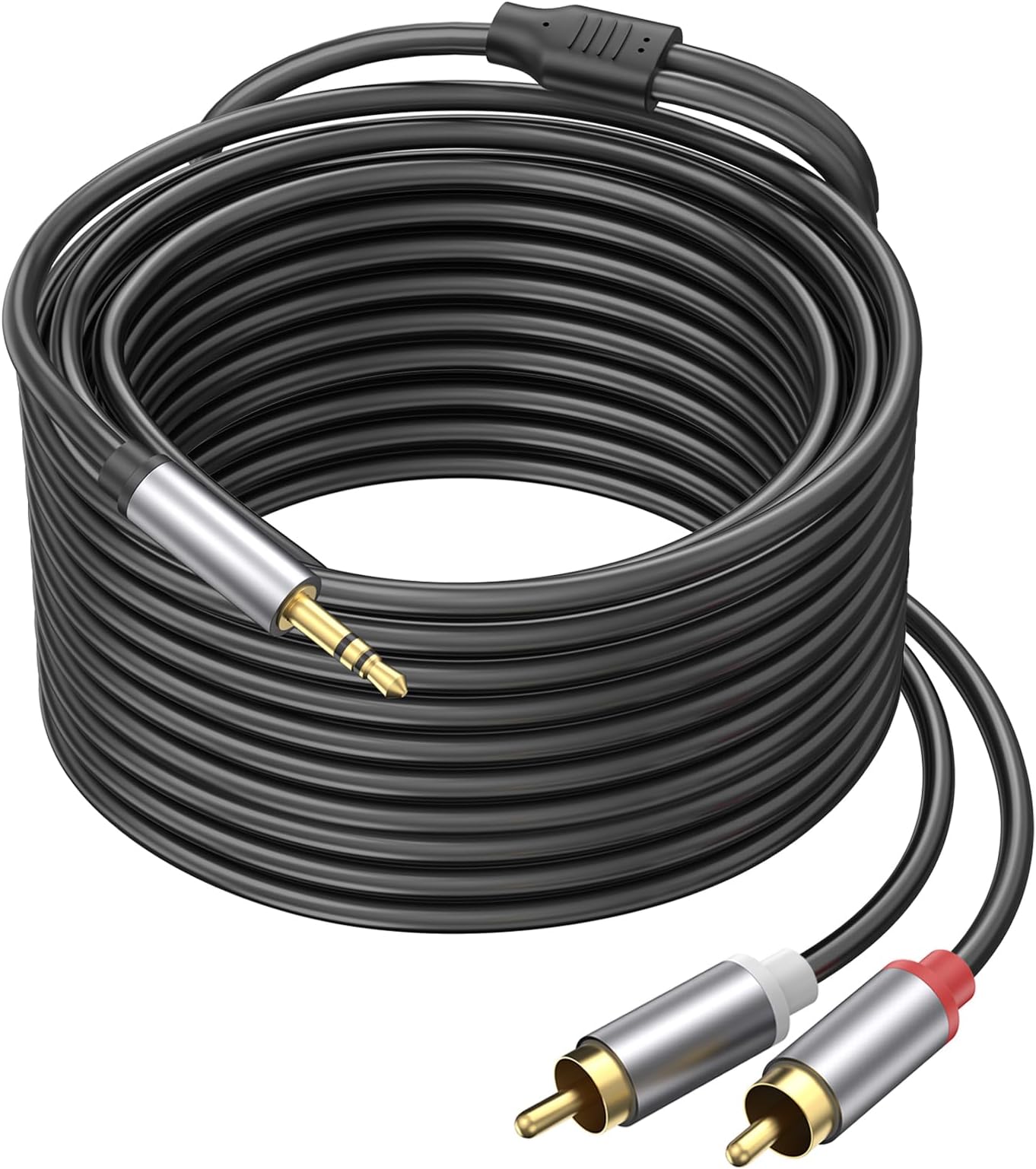 Amazon.com: 3.5mm Male Audio to 2 RCA Stereo Cable 6ft, 10ft, 12ft ...