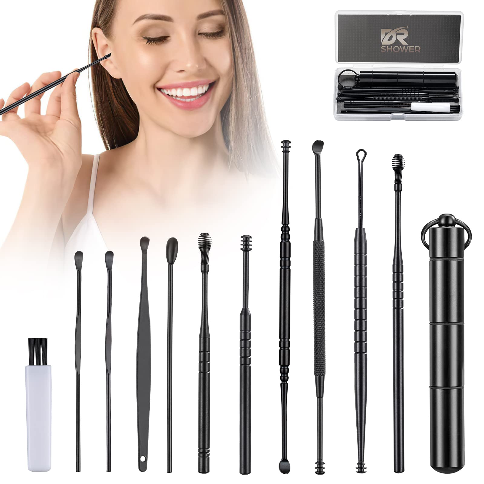 Amazon.com: 11 Pcs Ear Wax Removal, Ear Cleaner Ear Wax Removal Tool ...