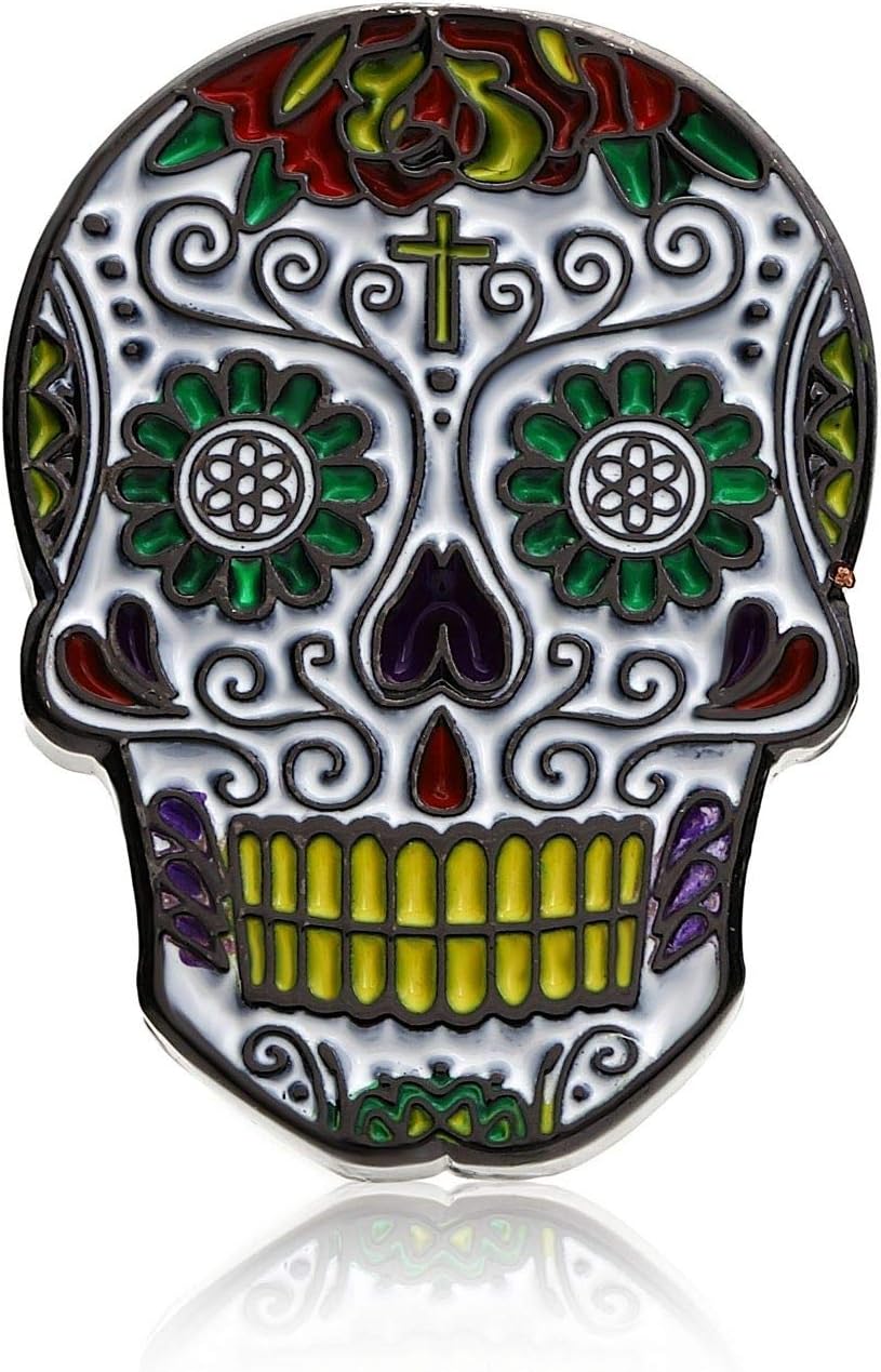 Amazon.co.jp: Don Flyee ピンバッジ ピンズ シュガースカル メキシコ風 モチーフ バタフライクラッチ 合金製 ユニークデザイン プレゼント ギフト C0041 : おもちゃ