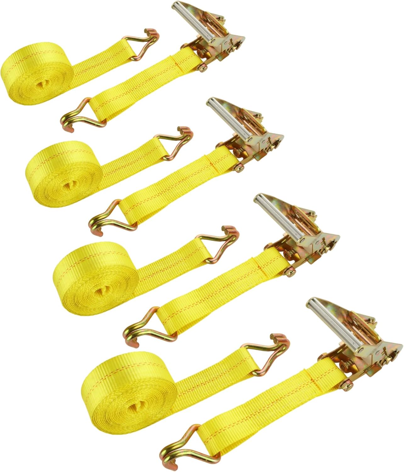 RHBLME 4 Pack Ratchet Straps Heavy Duty, 2 Inch x 16.4Ft Tie Down ...