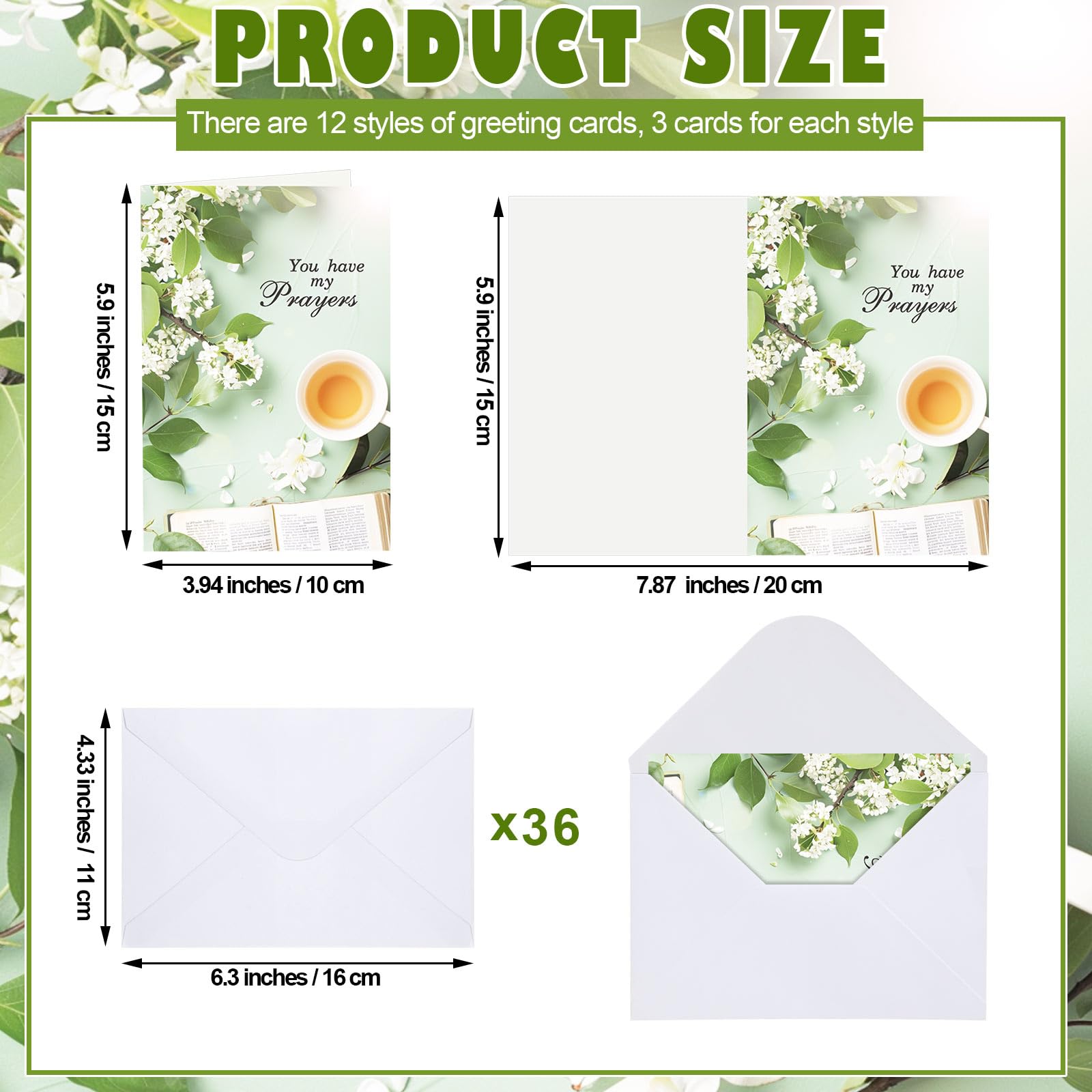 Snapklik.com : Motiskyy 36 Pack Religious Praying For You Greeting Cards