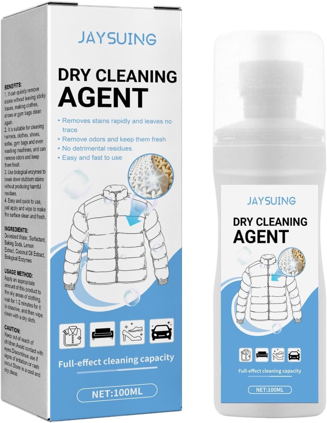 Amazon.com: Multi-purpose Dry Cleaning Clothing Cleansing Foam Rinse ...