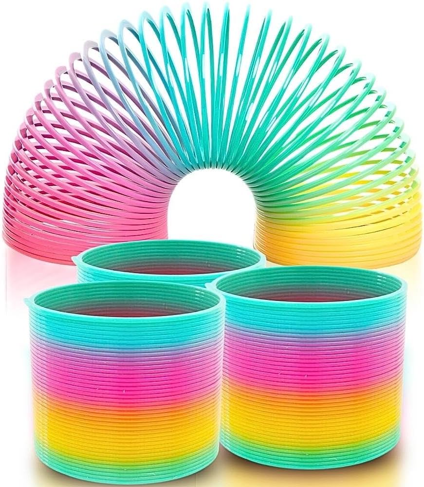 Amazon.com: Unique Rainbow Slinky Round Springs | Tiny Size | 8 Pcs ...